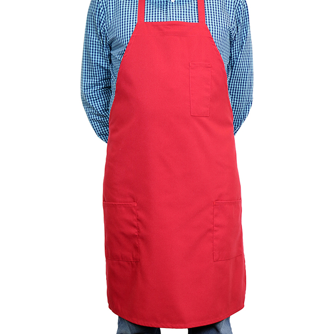 Red Spun Polyester-Apron