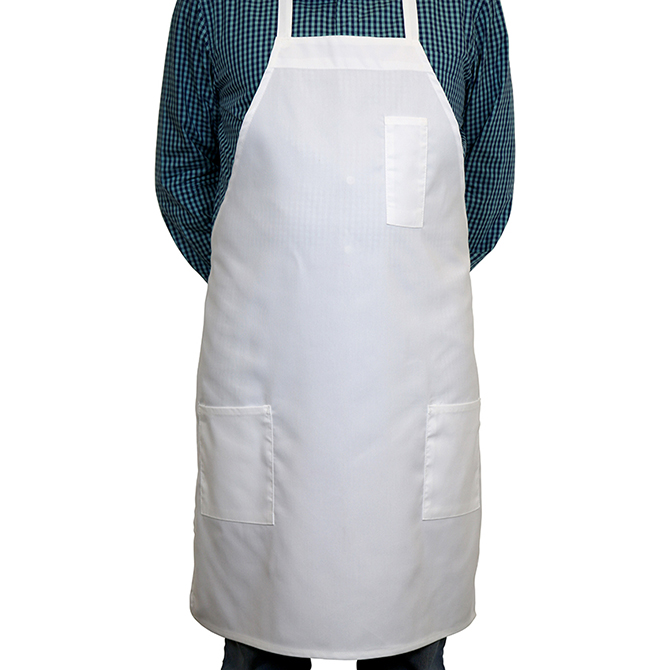 White Spun Polyester-Apron