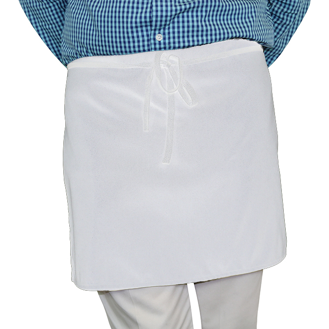White Spun Polyester-Apron