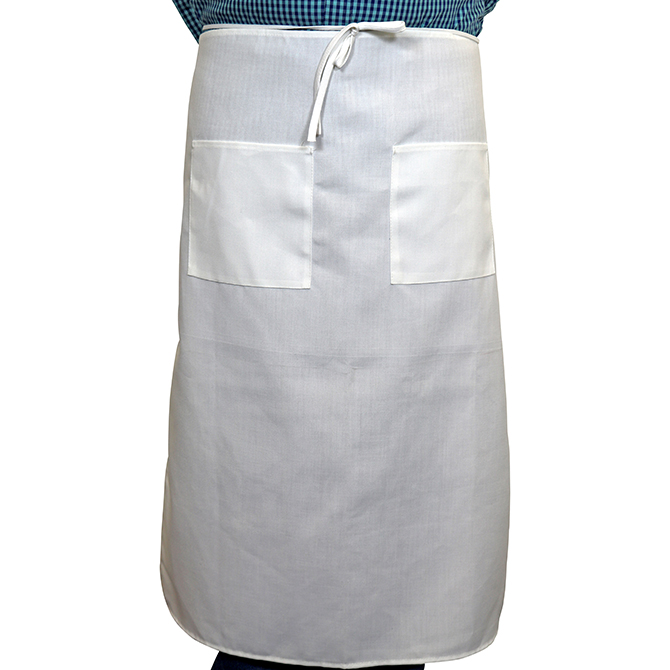 White Spun Polyester-Apron